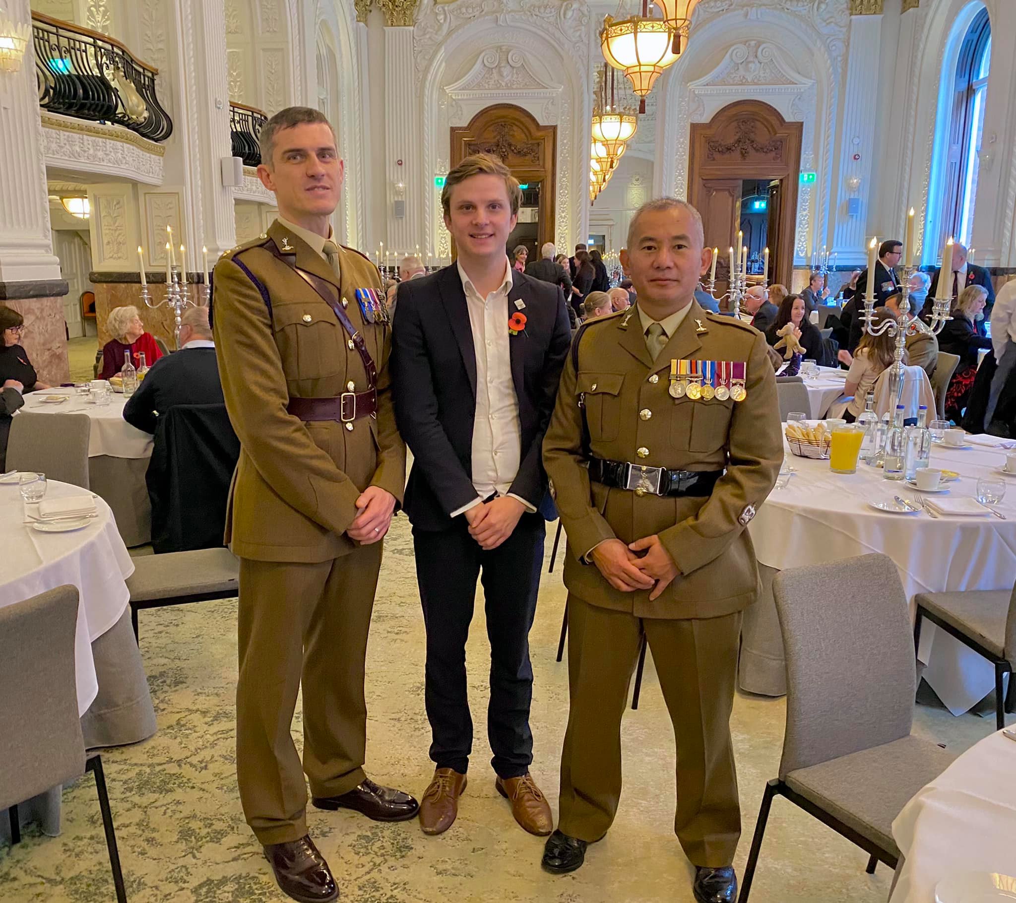 Cllr Simon Morrall joins Veterans for Remembrance day. - Frankley Forward